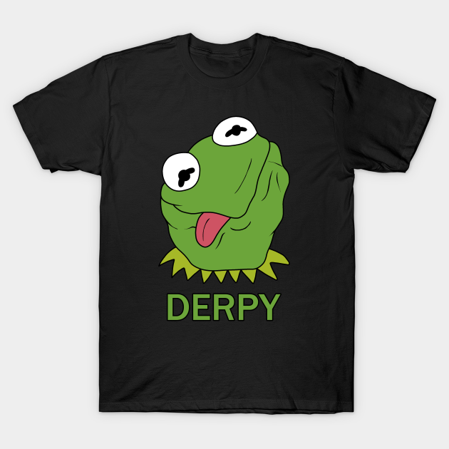 Derpy Kermit The Frog - Kermit The Frog - T-Shirt | TeePublic